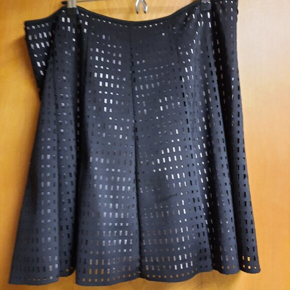 Calvin Klein | Skirts | Skirt Calvin Klein Black Skirt With Square Cutouts And Offwhite Lining ...